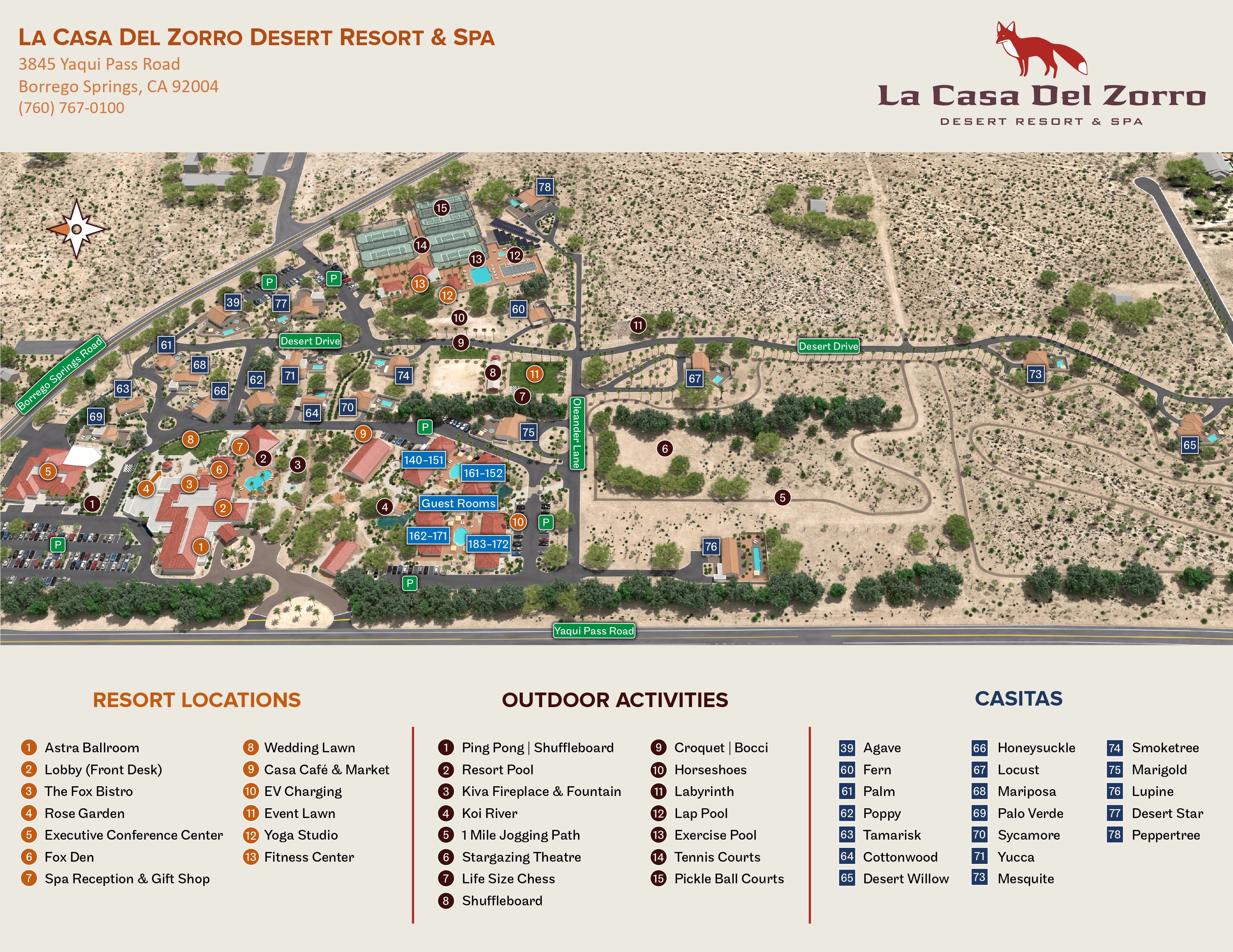 Property Map - Explore La Casa del Zorro's Layout